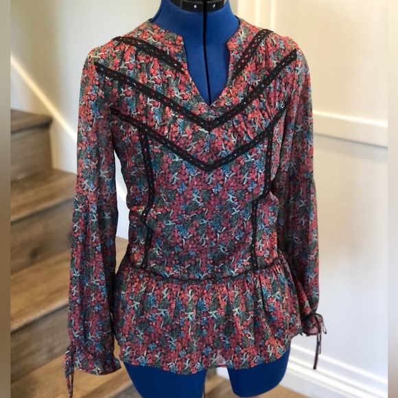 Matilda Jane | Tops | Matilda Jane Carol Sheer Long Sleeve Tunic Blouse ...